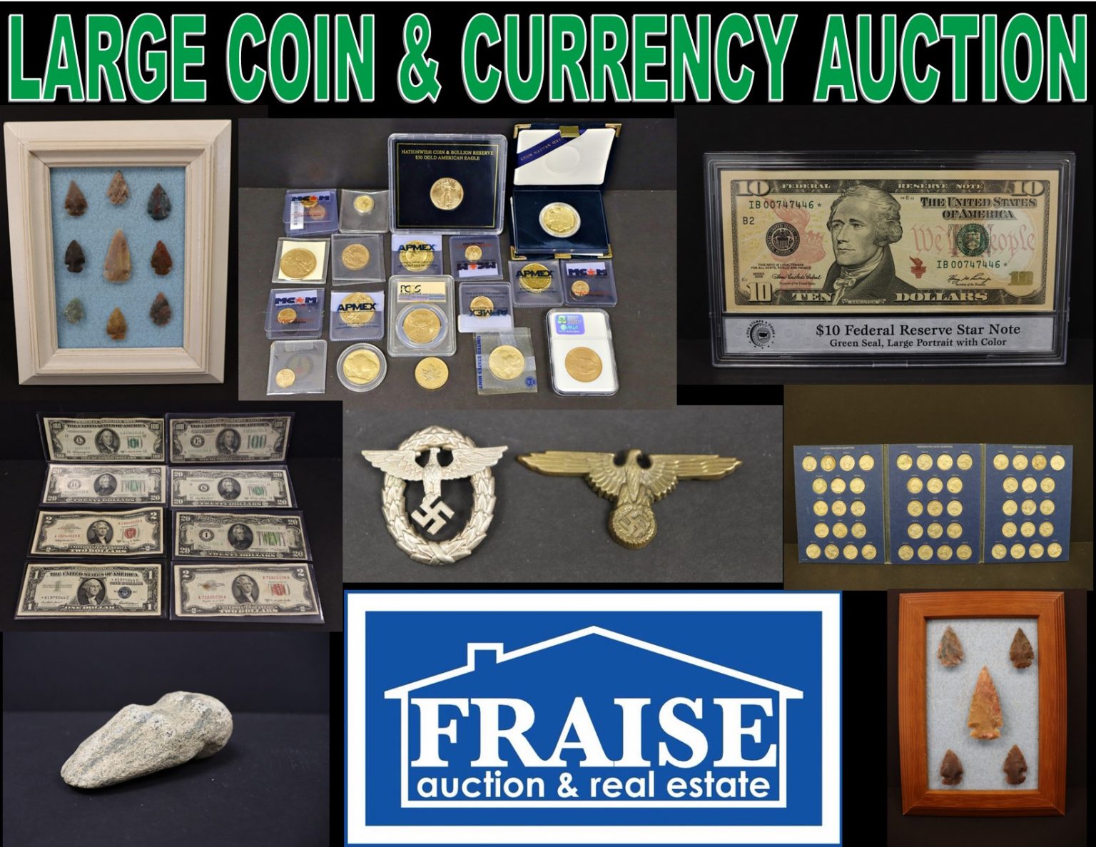 LARGE COIN & CURRENCY AUCTION – Fraise Auction & Real Estate